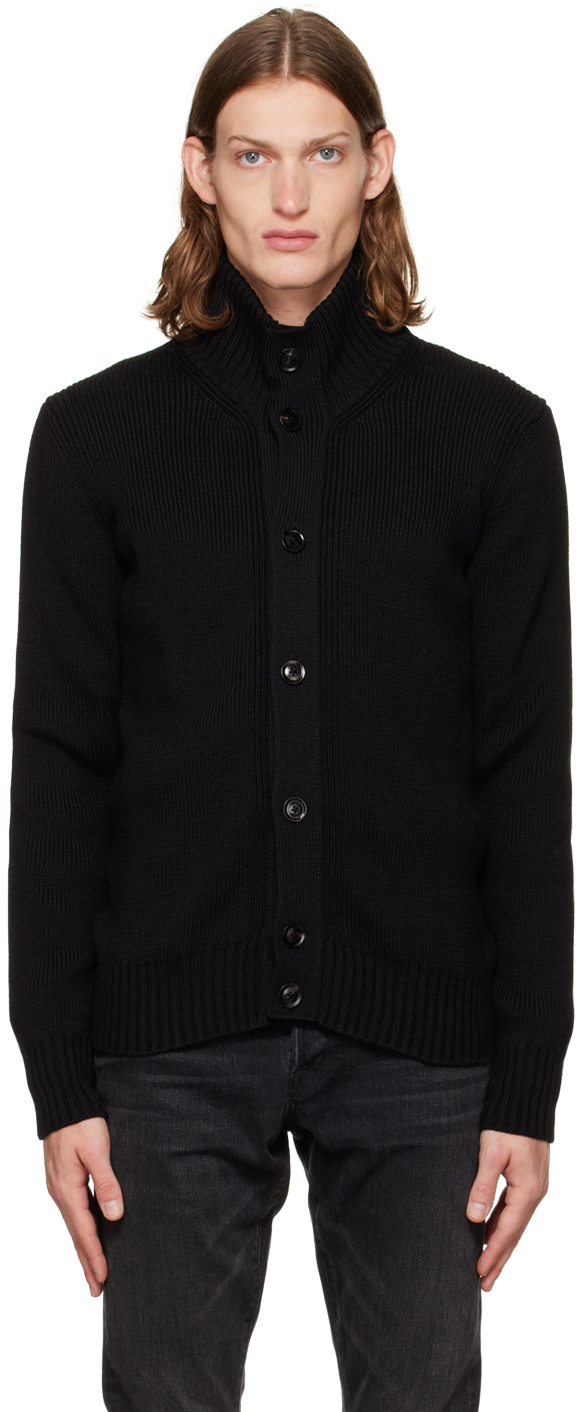 TOM FORD Black Button-Through Cardigan TOM FORD