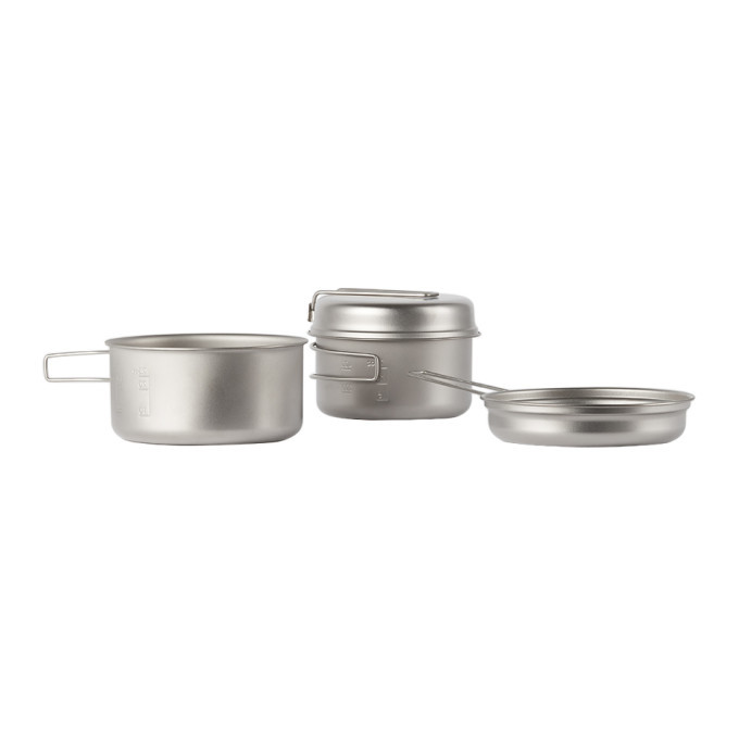 Snow Peak Silver Titanium Multi Compact Cookware Set Snow Peak