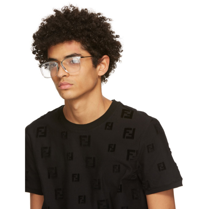 Fendi Transparent Rectangular Glasses Fendi