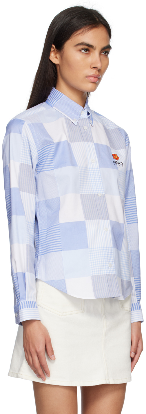 Kenzo Blue Kenzo Paris Patchwork Shirt Kenzo