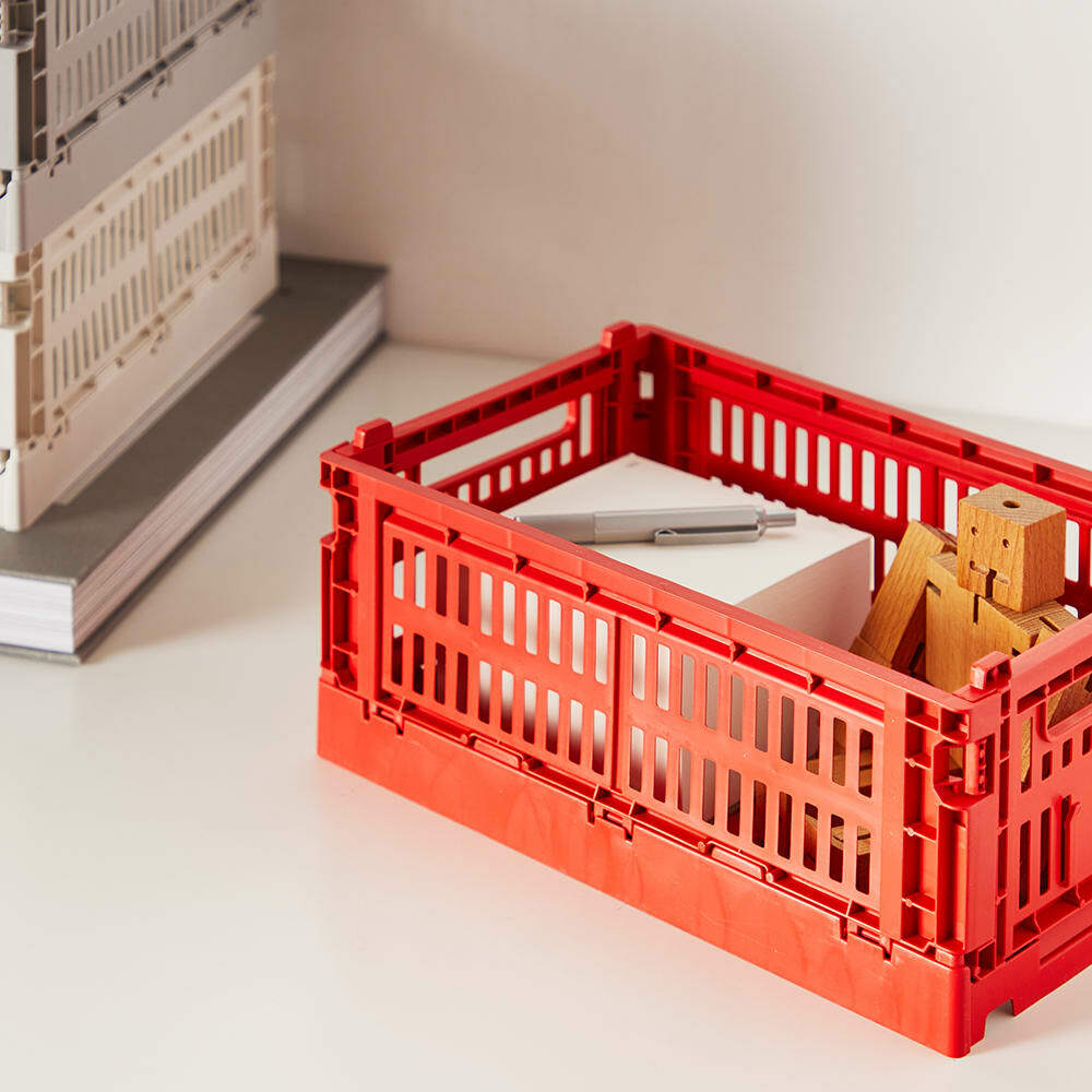 HAY Small Recycled Colour Crate in Red HAY