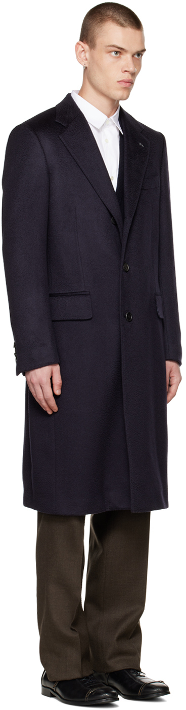 Husbands Navy Button Up Coat Husbands