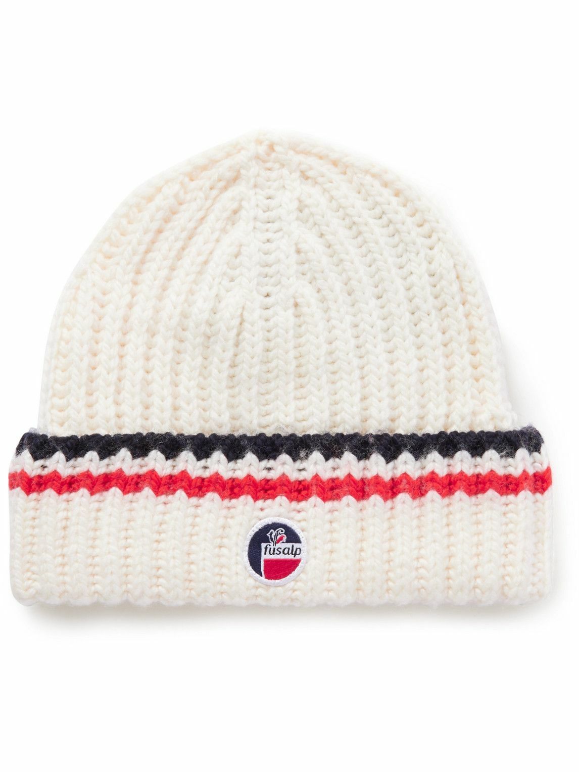 Fusalp - Griaz Logo-Appliquéd Striped Ribbed Merino Wool Beanie Fusalp