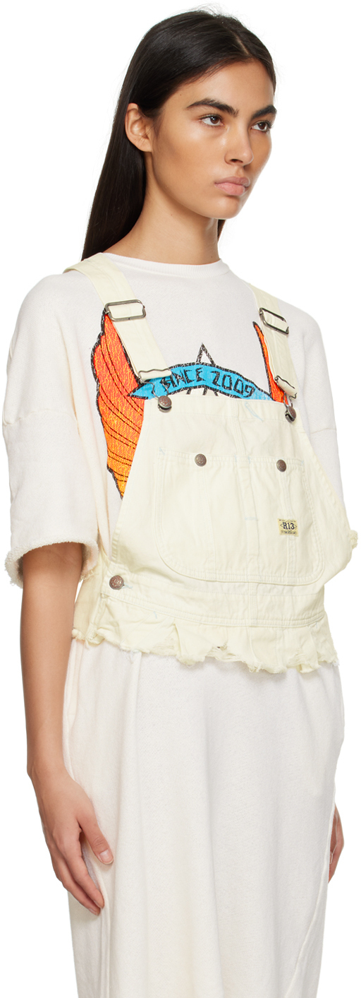 R13 Off-White Damon Overall Tank Top R13