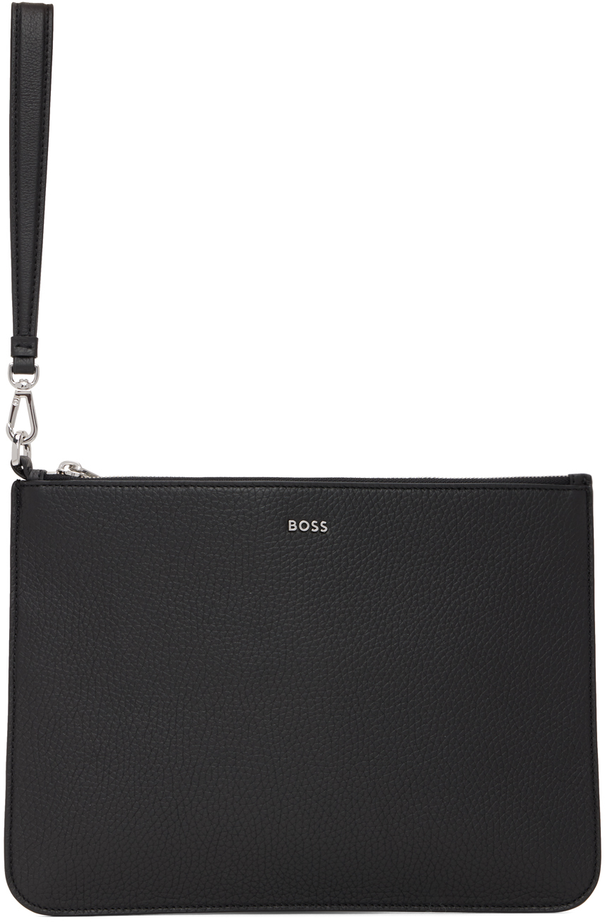 BOSS Black Leather Pouch BOSS