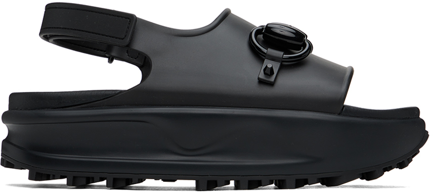 Gucci Black Horsebit Flatform Sandals Gucci