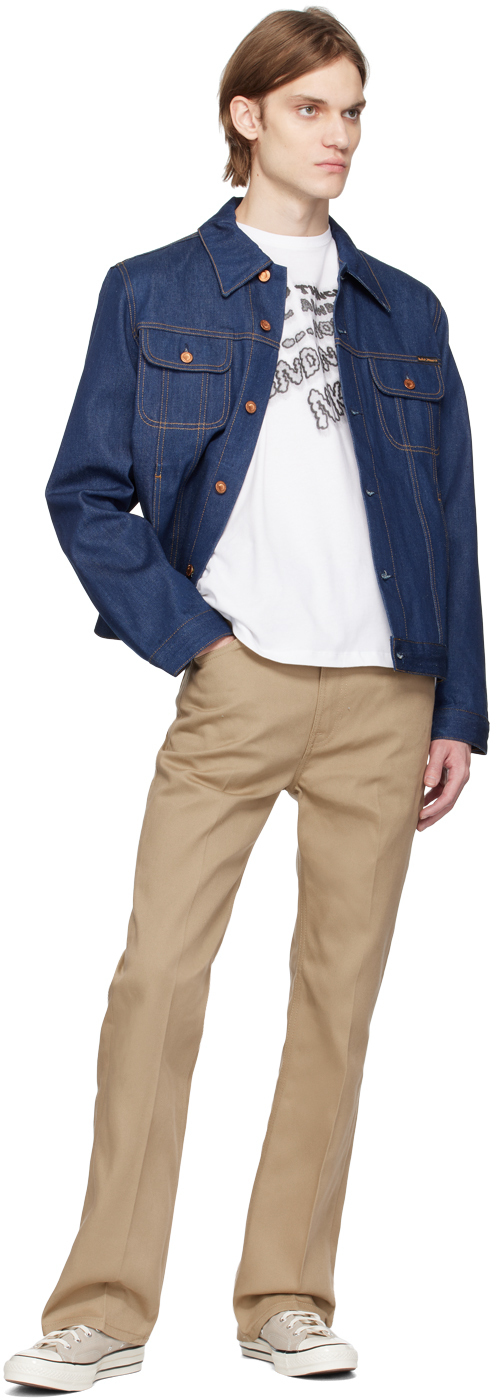 Nudie Jeans Beige Hazy Hank Trousers Nudie Jeans Co