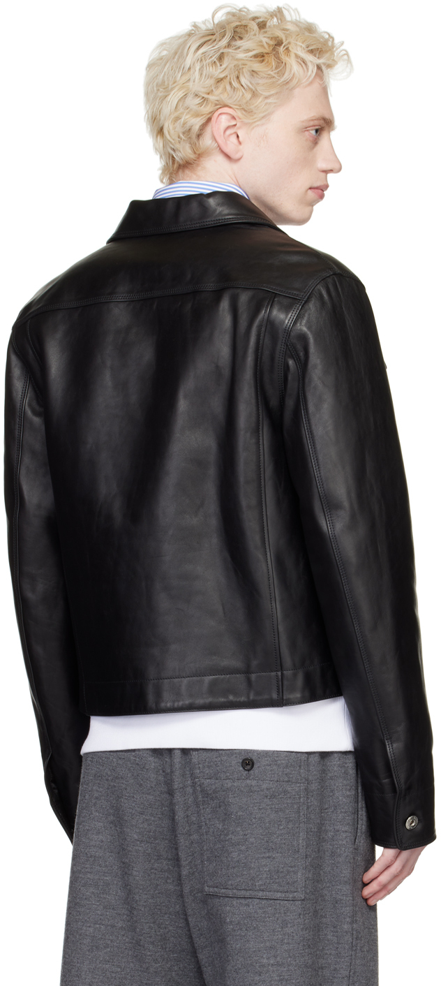 Lanvin Black Essential Leather Jacket Lanvin