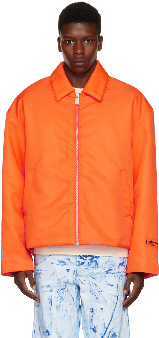 Heron Preston Orange Security Uniform Tape Jacket Heron Preston
