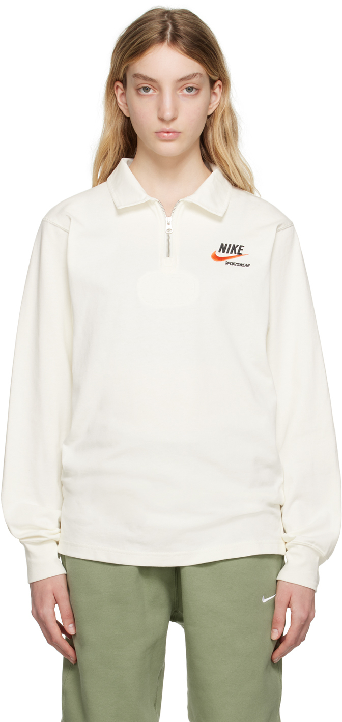 Nike White Rugby Polo Nike