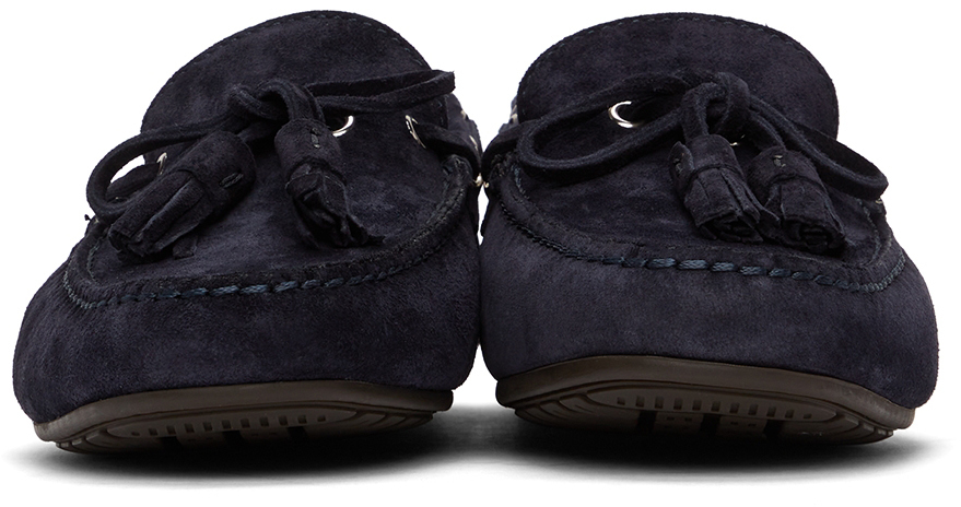 Ralph Lauren Purple Label Navy Harold Tassel Driver Loafers Ralph ...