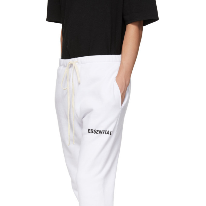 Essentials White Logo Lounge Pants Essentials