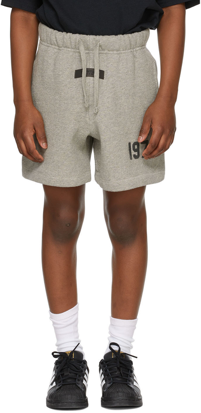 Essentials Kids Grey '1977' Shorts Essentials