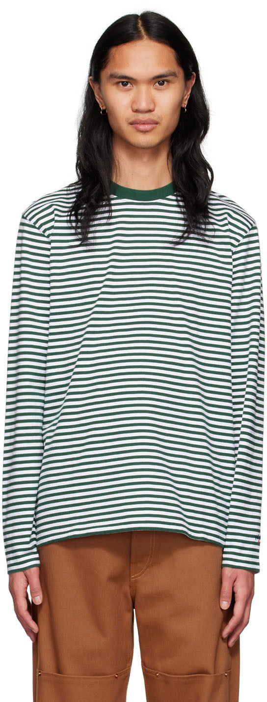 Noah Green Cotton Long Sleeve T-Shirt Noah NYC