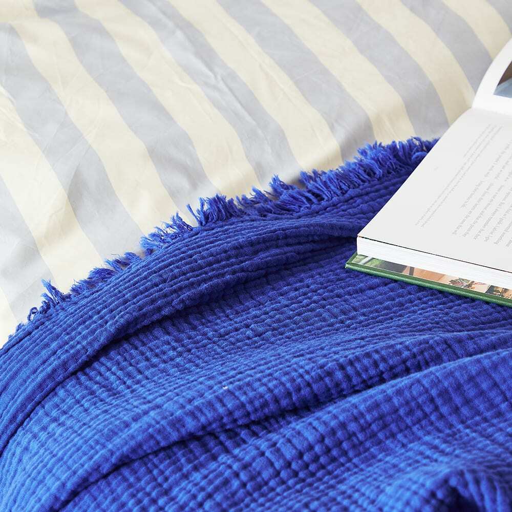 HAY Crinkle Throw in Ultra Marine HAY