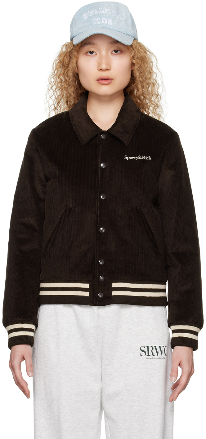 Sporty & Rich Brown 'Wellness Club' Jacket Sporty & Rich