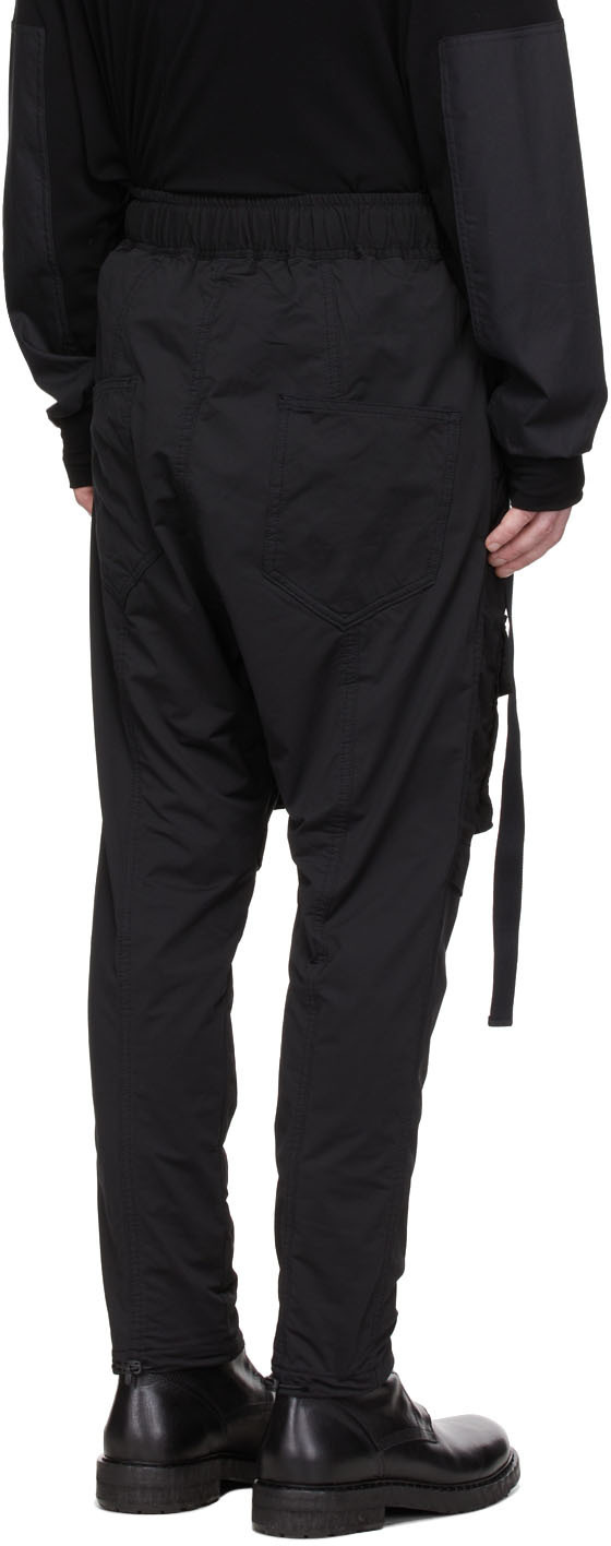 The Viridi-anne Black Polyester Cargo Pants The Viridi-anne