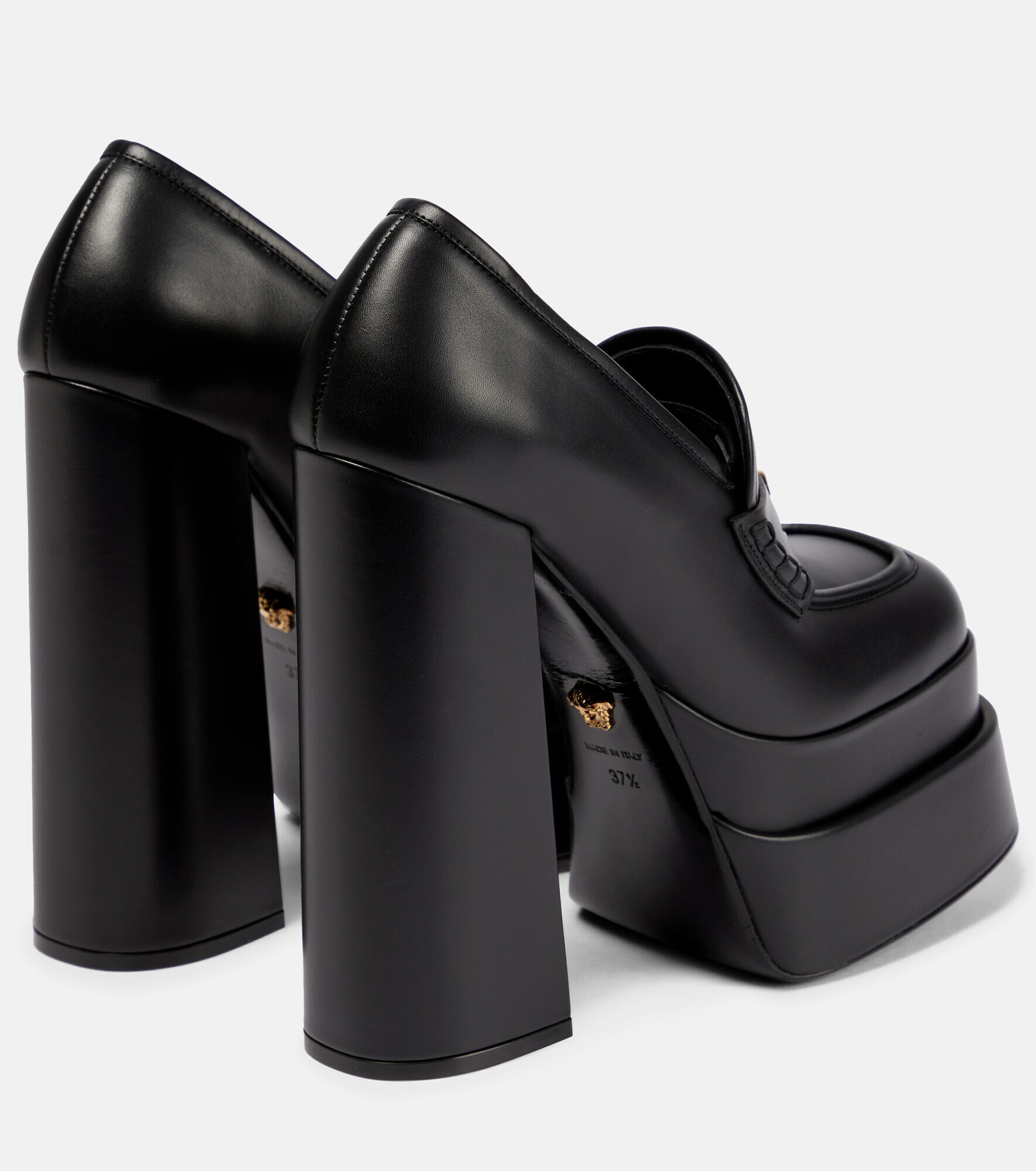Versace - Aevitas leather platform loafer pumps Versace