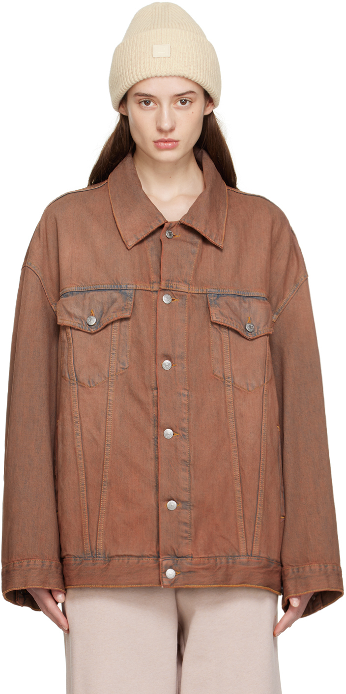 Acne Studios Red Relaxed-Fit Denim Jacket Acne Studios