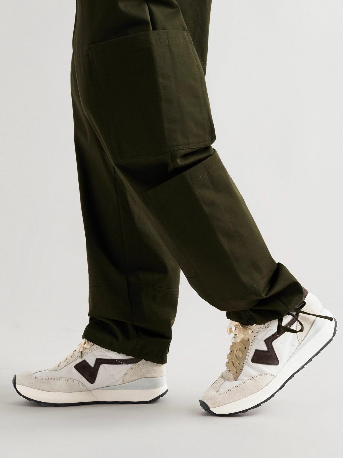 Visvim - FKT Runner Suede and Leather-Trimmed Nylon-Blend Sneakers ...
