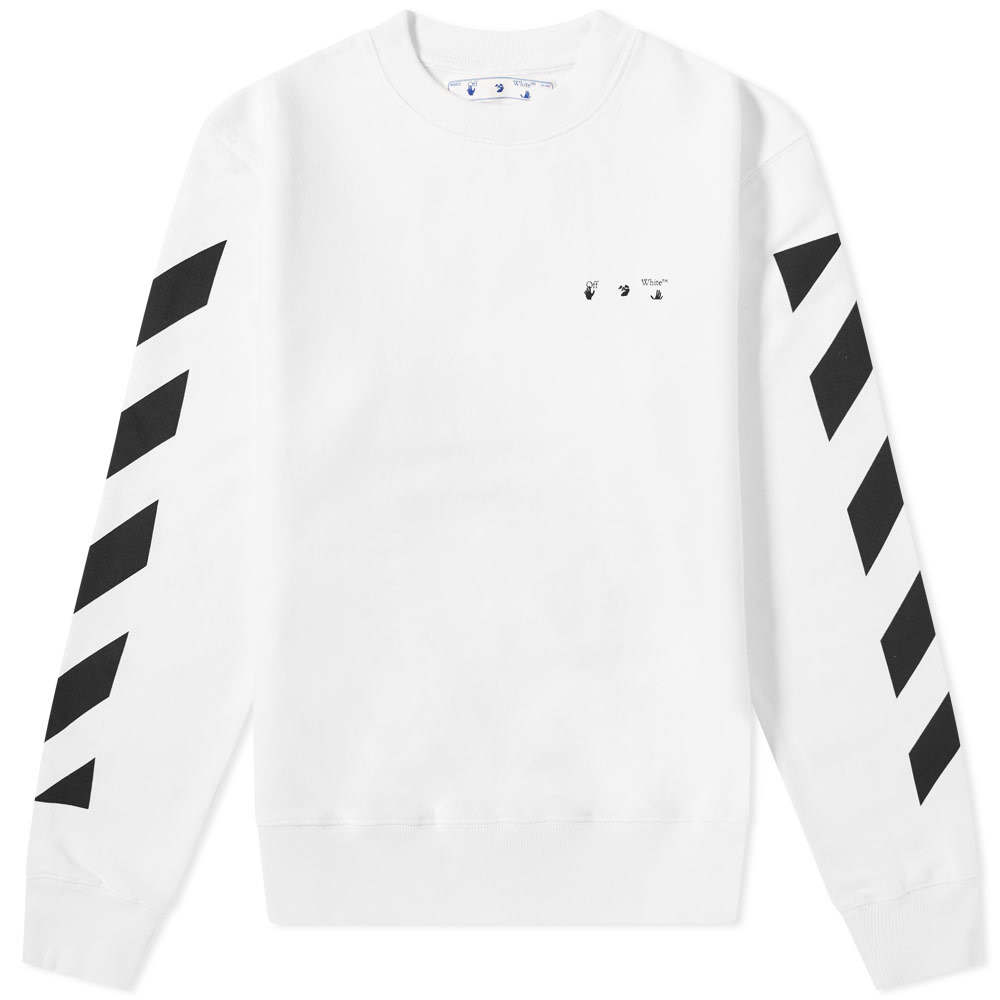 Off-White Diagonal Pencil Arch Slim Crew Sweat Off-White