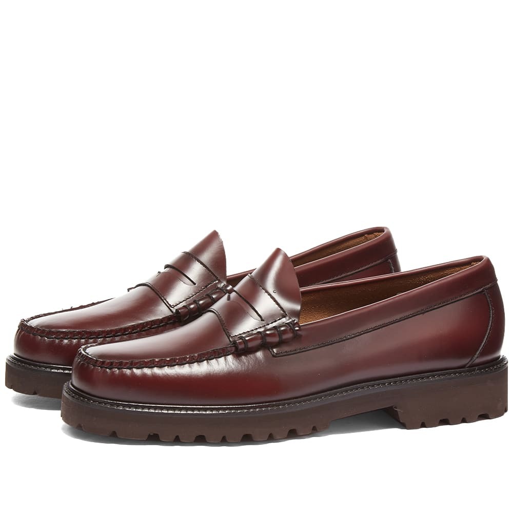 Bass Weejuns Men's Larson 90s Loafer in Wine Leather Bass Weejuns