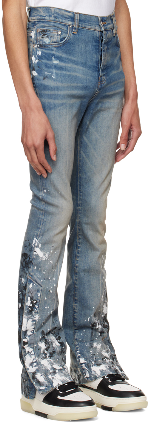 AMIRI Indigo Paint Splatter Jeans Amiri