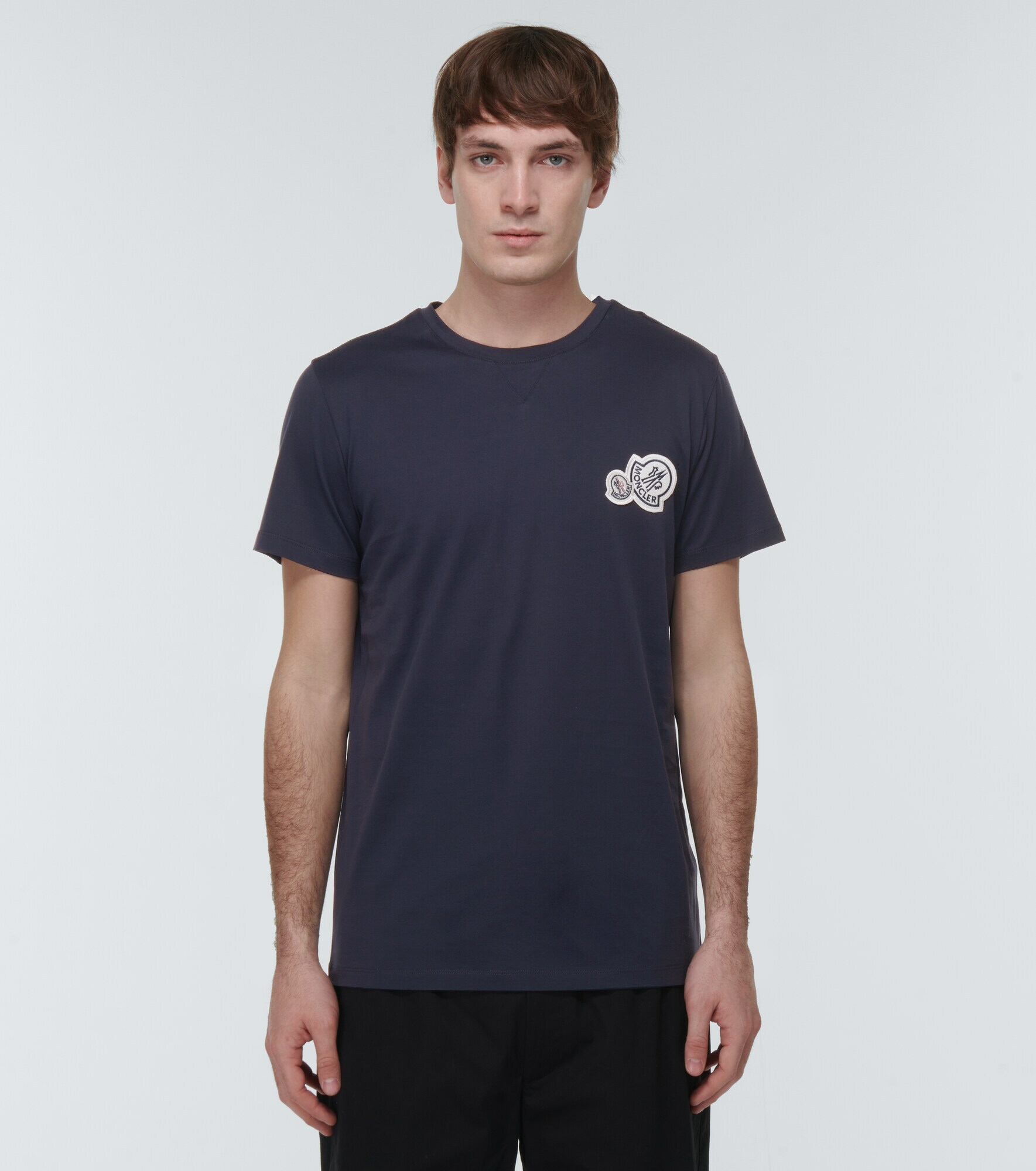 Moncler - Double Logo cotton jersey T-shirt Moncler