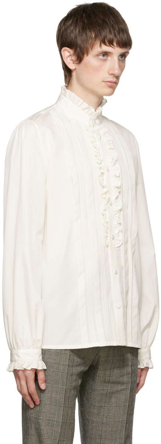 Gucci White Ruffled Shirt Gucci