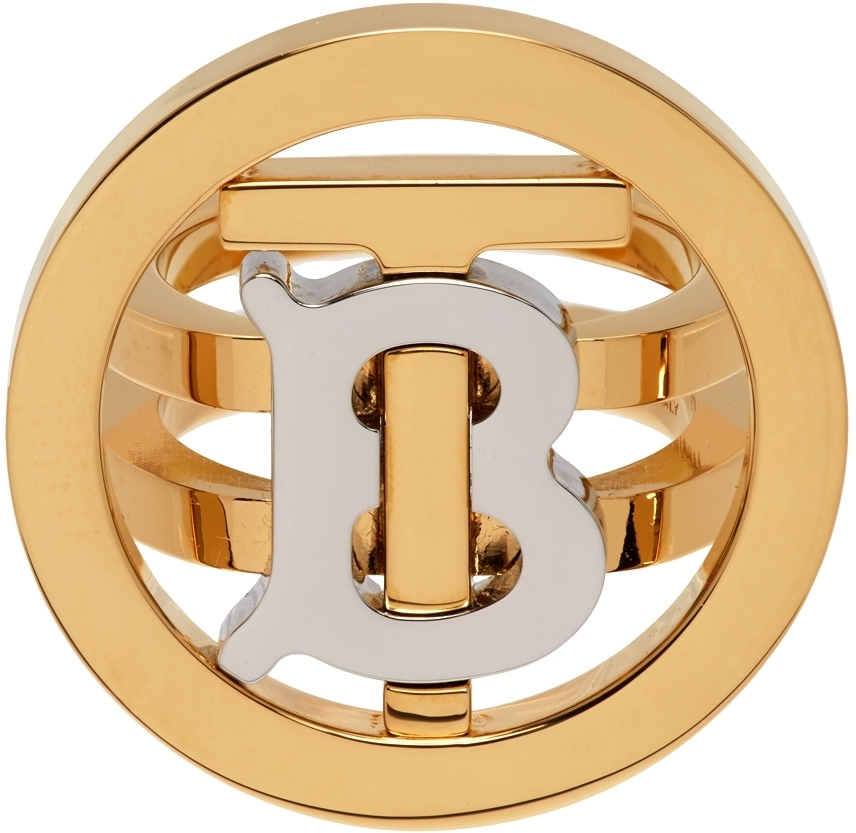Burberry Gold Circle TB Signet Ring Burberry