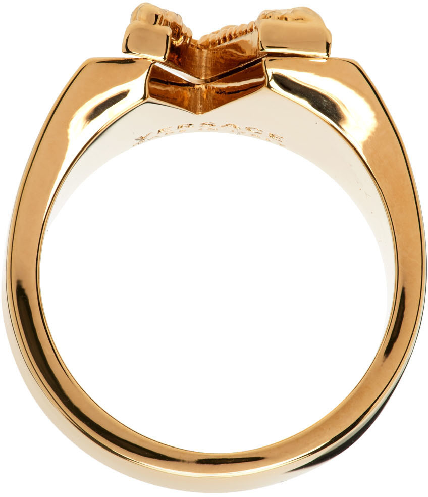 Versace Gold Barocco V Ring Versace