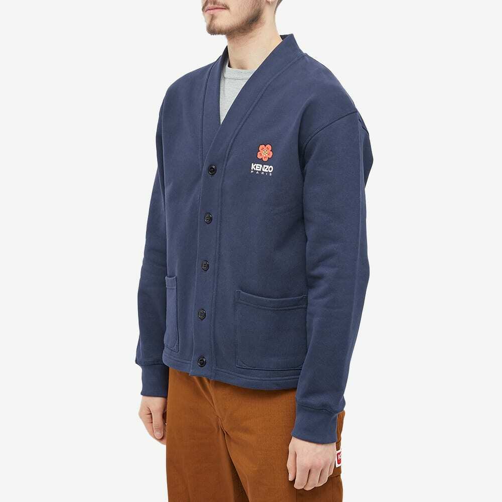 Kenzo Paris Men's Boke Flower Cardigan in Midnight Blue Kenzo