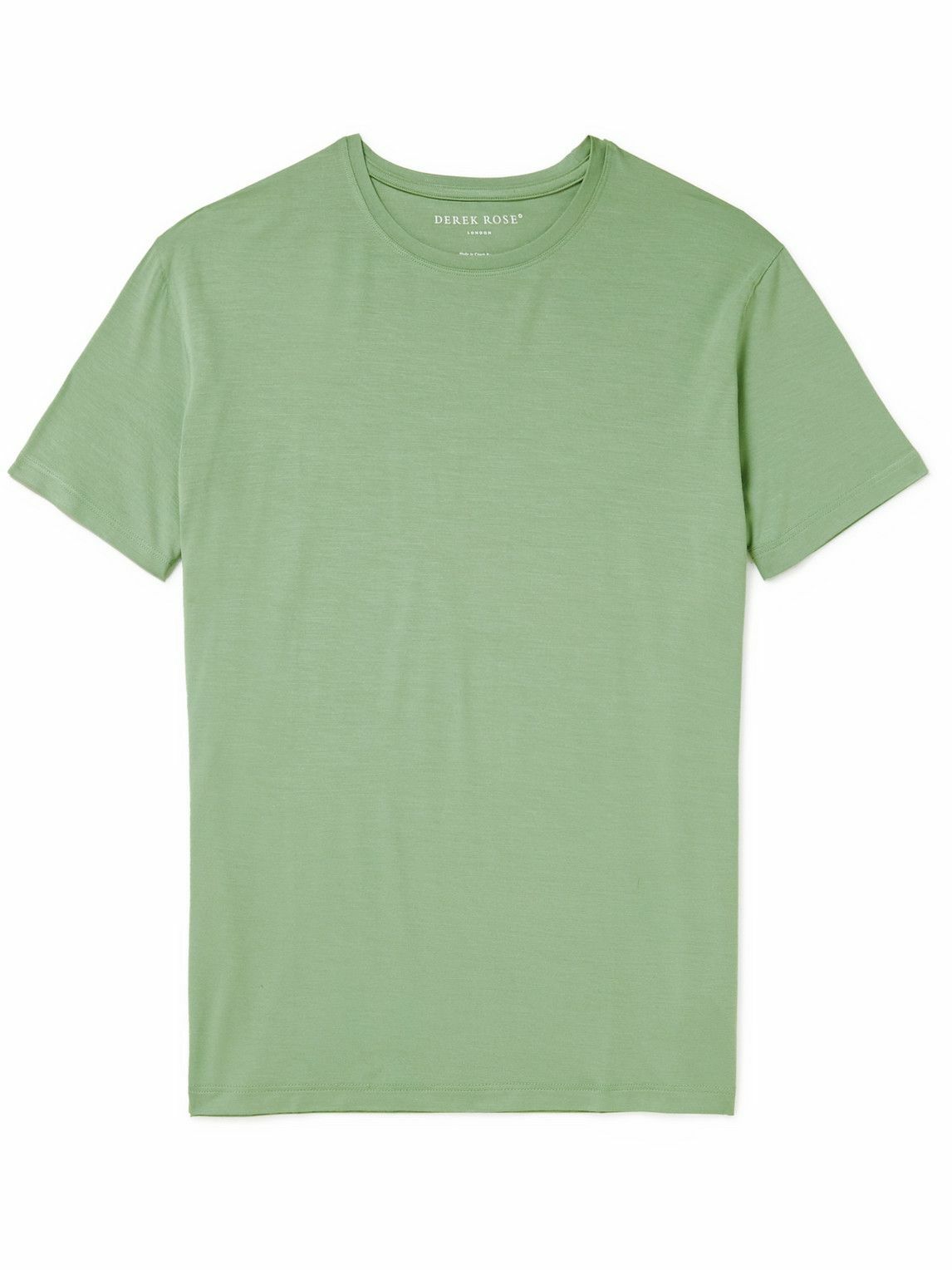 Derek Rose - Basel Stretch-Micro Modal Jersey T-Shirt - Green Derek Rose