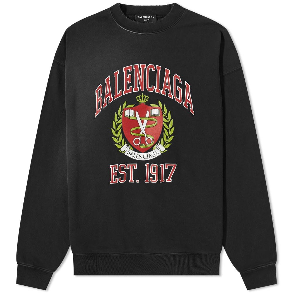 Balenciaga College Logo Crew Sweat Balenciaga