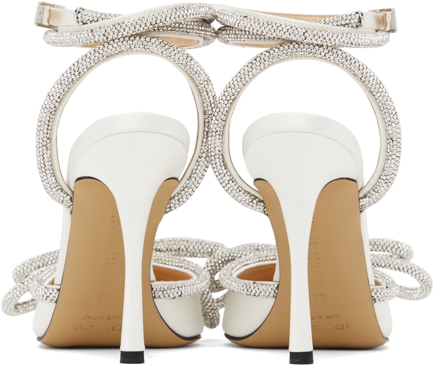 MACH & MACH White Double Bow 110 Heels MACH & MACH