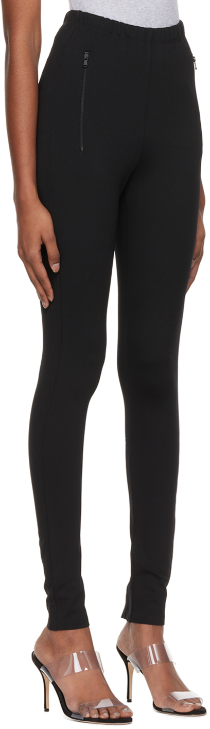 WARDROBE.NYC Black Back Zip Leggings WARDROBE.NYC