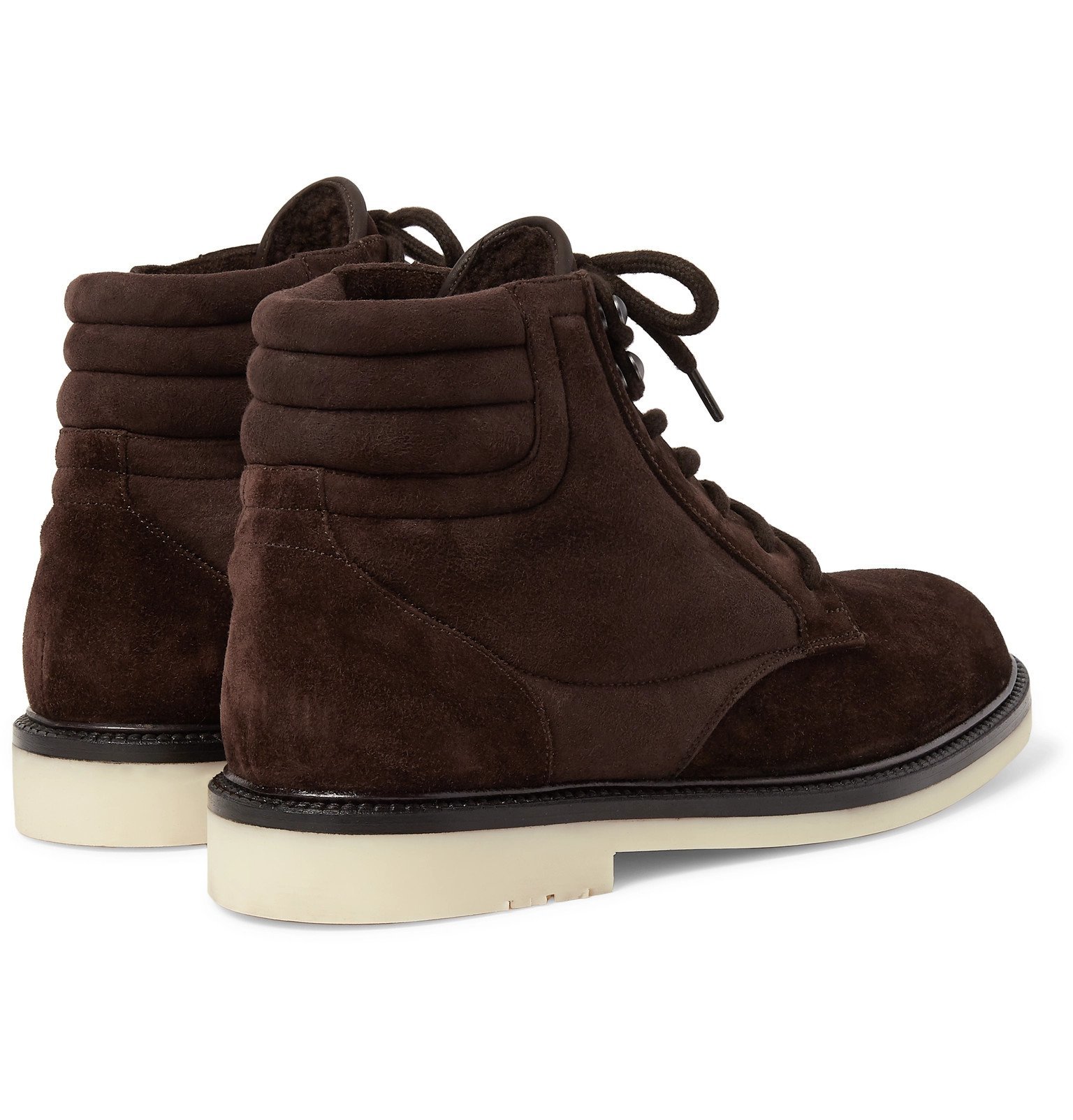 Loro Piana - Icer Walk Shearling-Lined Suede Boots - Brown Loro Piana