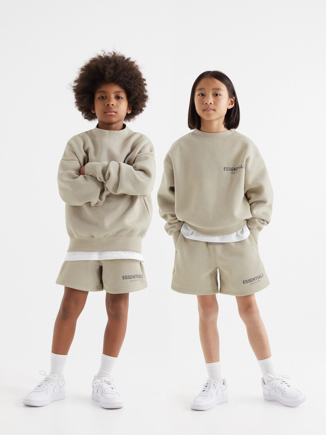 Fear of God Essentials Kids - Logo-Print Cotton-Blend Jersey Mock-Neck ...