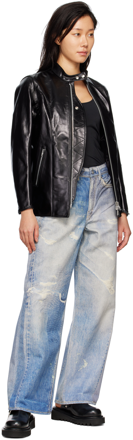 Our Legacy Black Zip Beast Leather Jacket Our Legacy