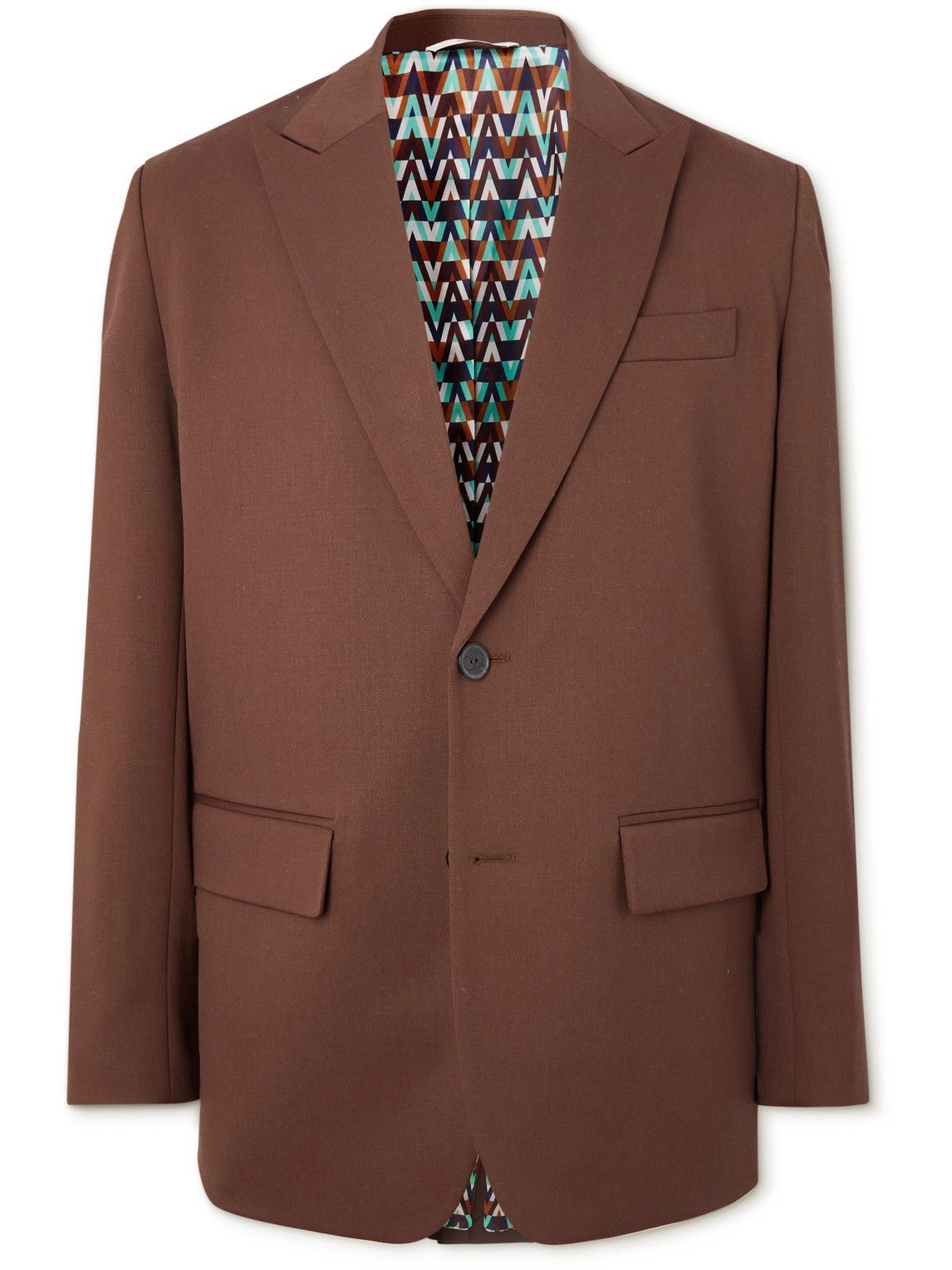 Valentino - Wool-Blend Blazer - Brown Valentino