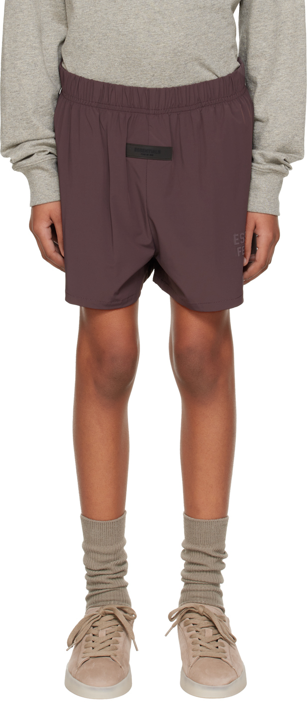 Essentials Kids Purple Bonded Shorts Essentials