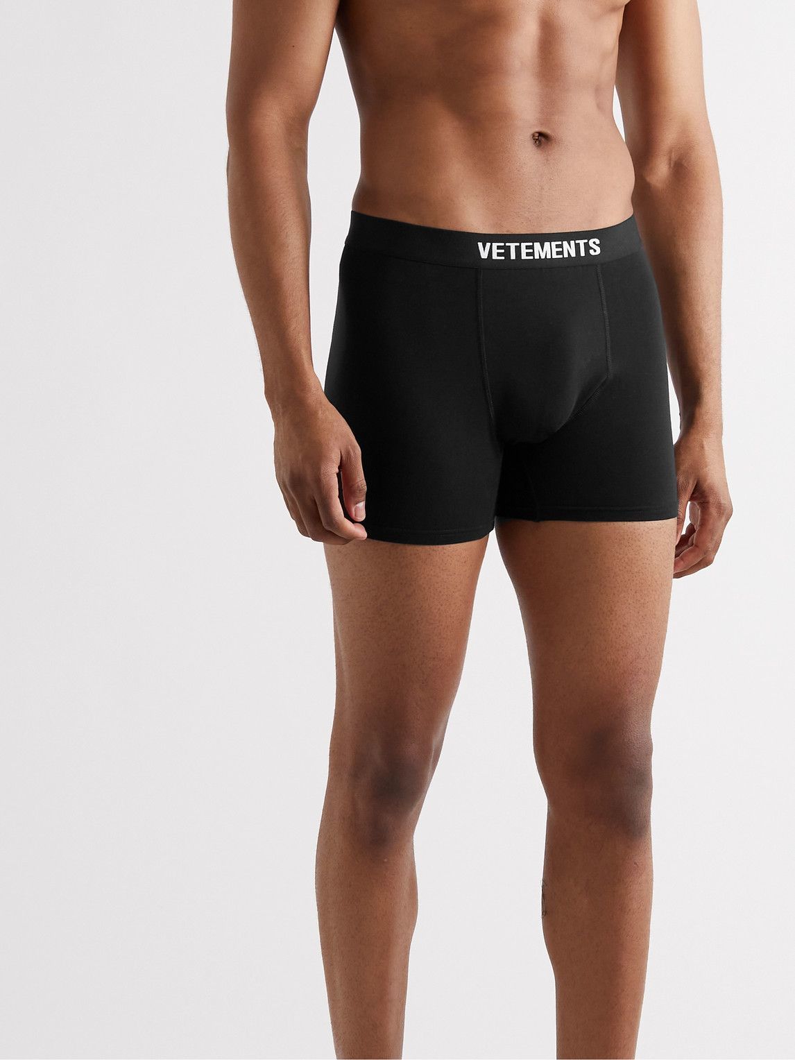 VETEMENTS - Stretch-Cotton Boxer Briefs - Black Vetements