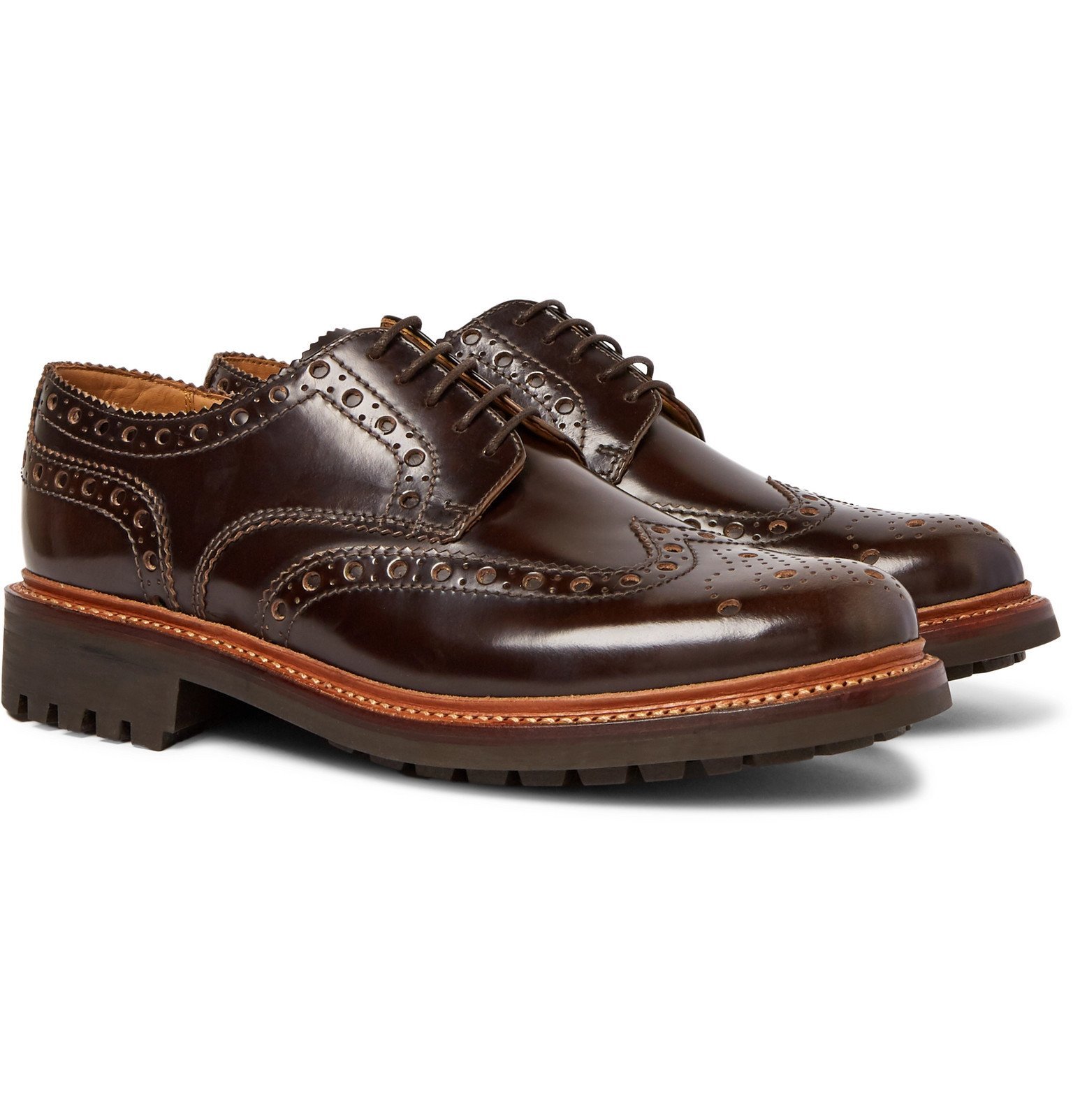 Grenson Archie Leather Wingtip Brogues Brown Grenson Grenson Archie Leather Wingtip Brogues Brown Grenson