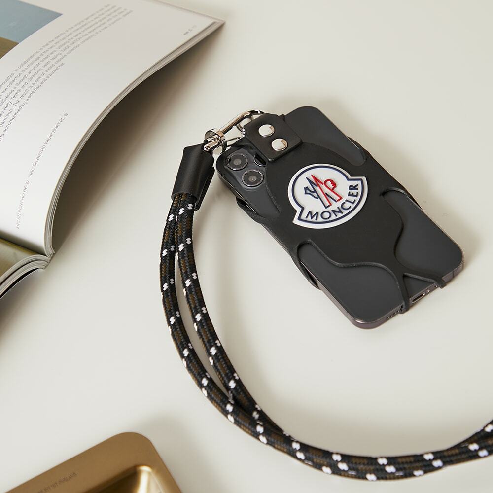 Moncler Men's Neck Phone Case in Black Moncler