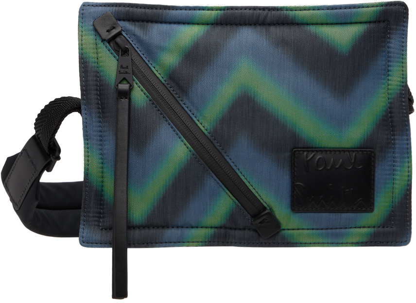Paul Smith Blue & Green Zig Zag Bag Paul Smith