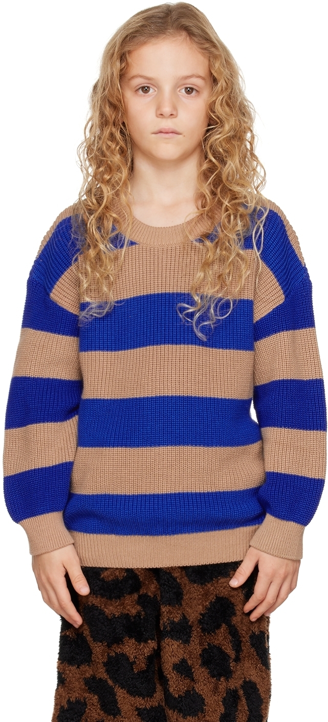 Daily Brat Kids Blue & Brown Charlie Sweater Daily Brat