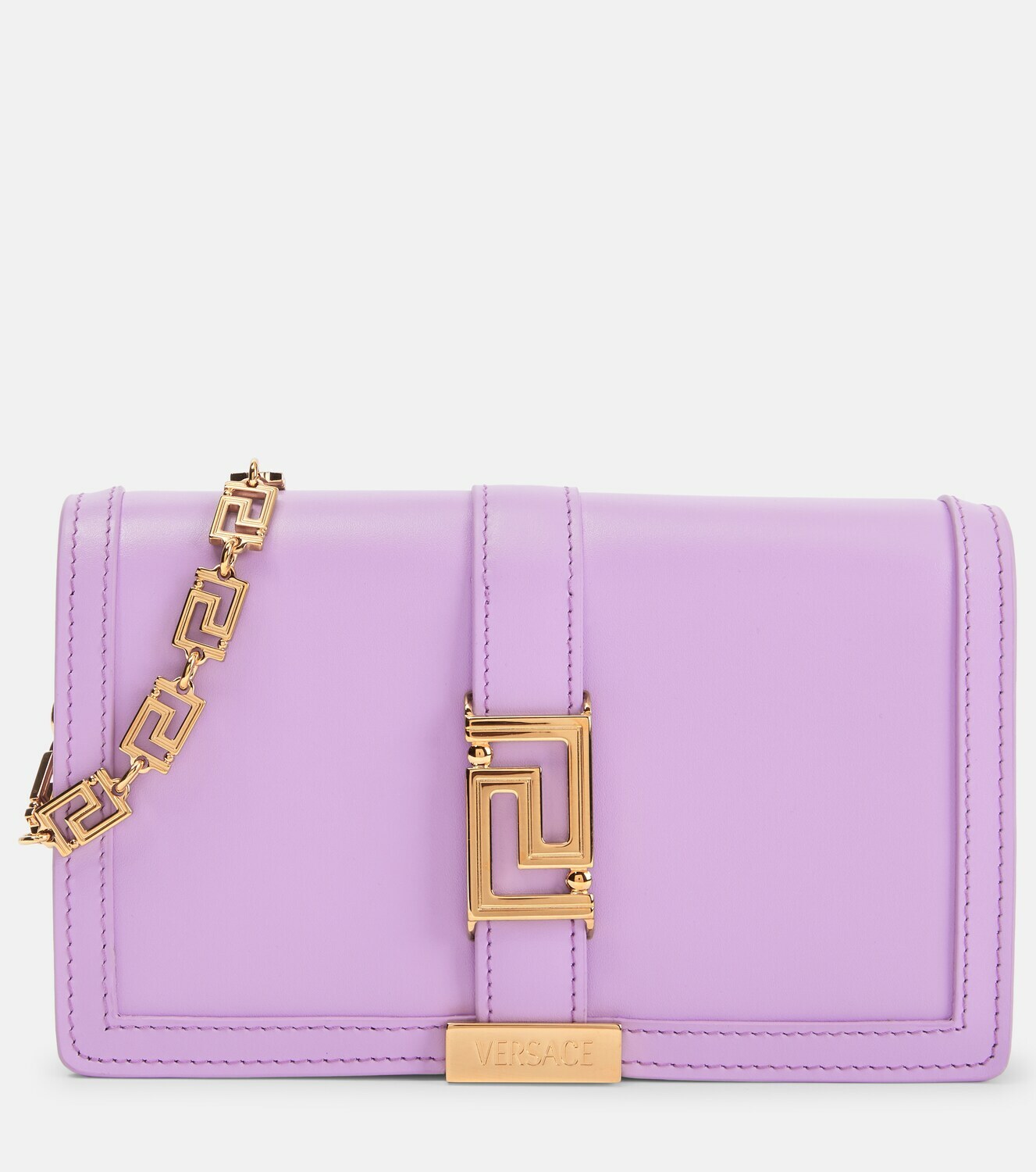 Versace - Greca Goddess leather wallet on chain Versace