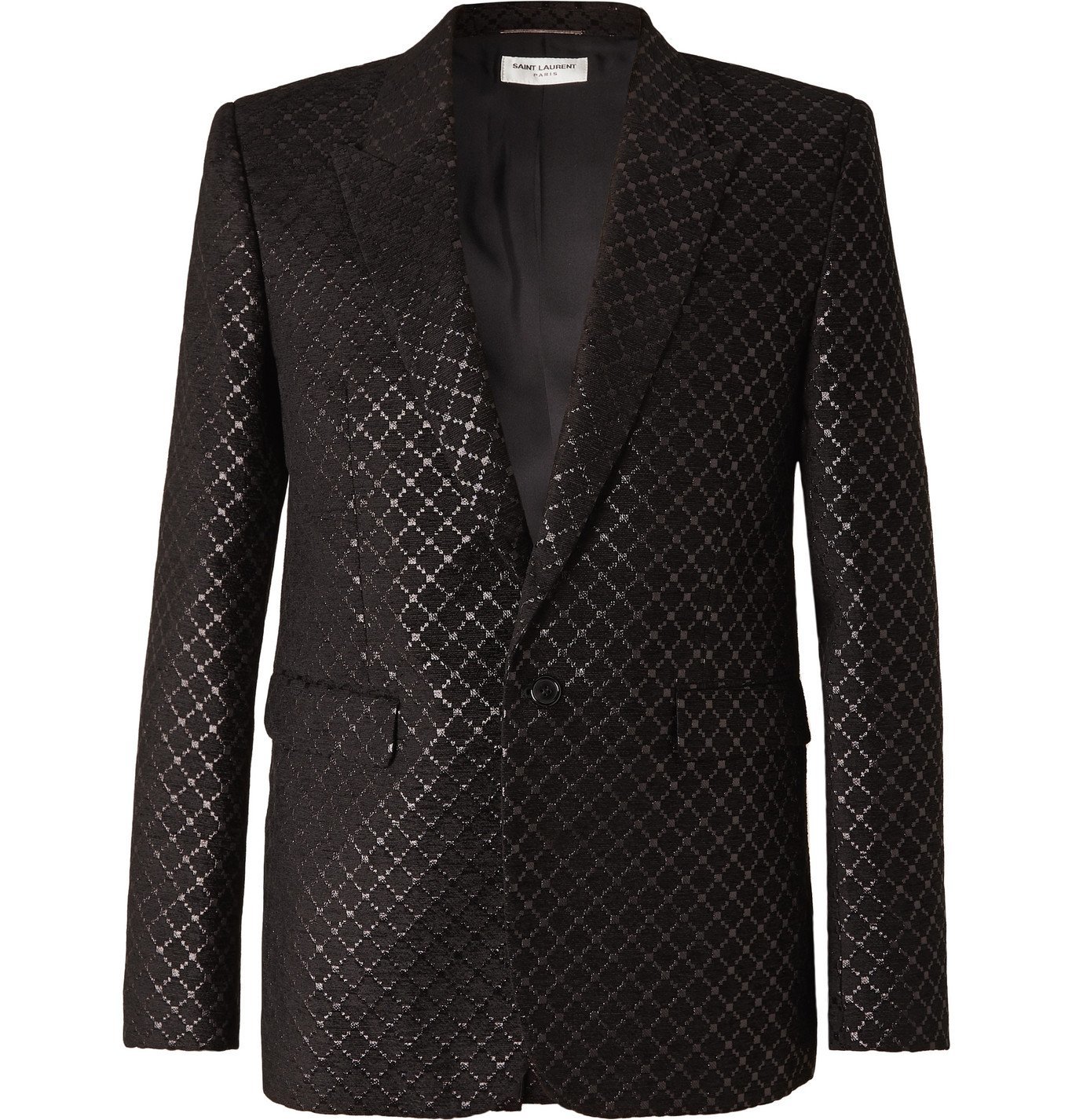 SAINT LAURENT - Metallic Jacquard Blazer - Black Saint Laurent
