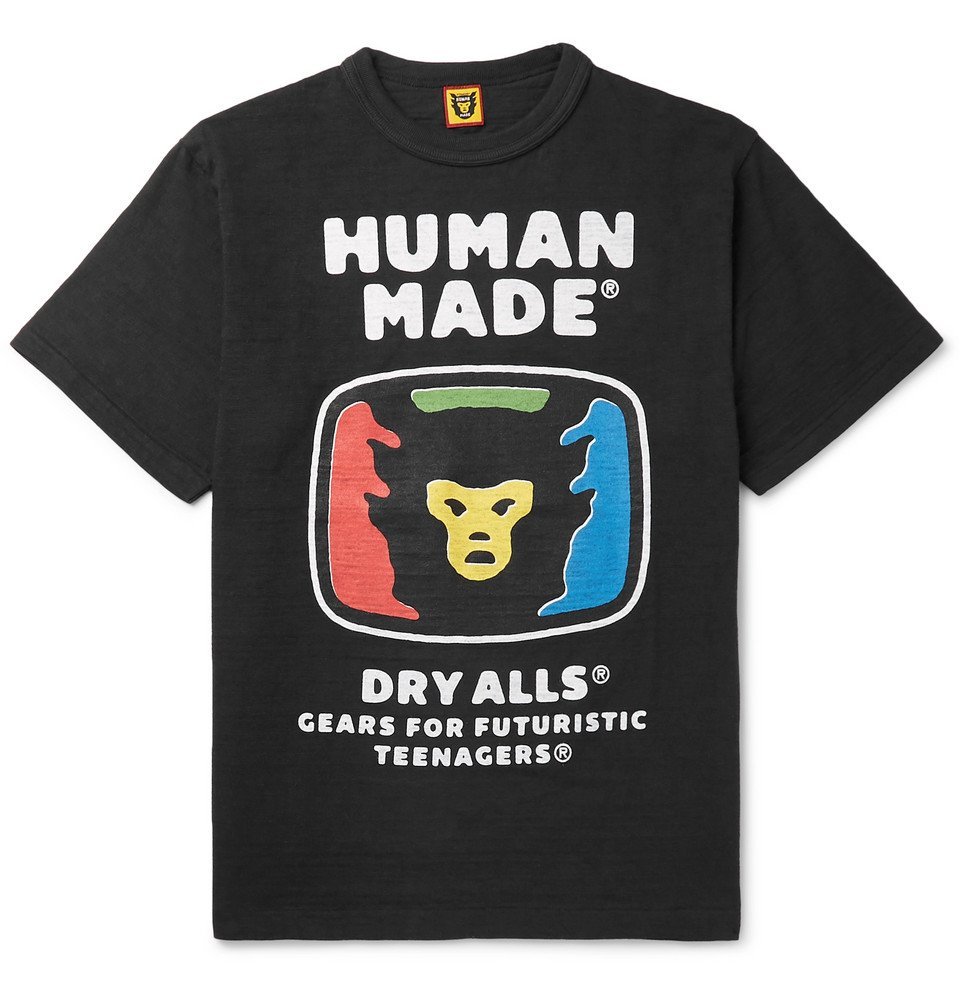 Human Made - Printed Cotton-Jersey T-Shirt - Black Human Made