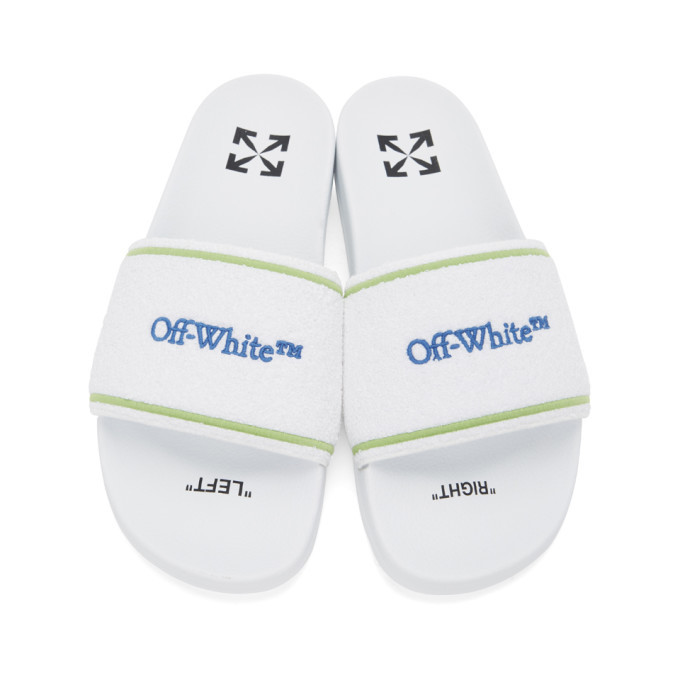 Off-White White Towel Slides Off-White